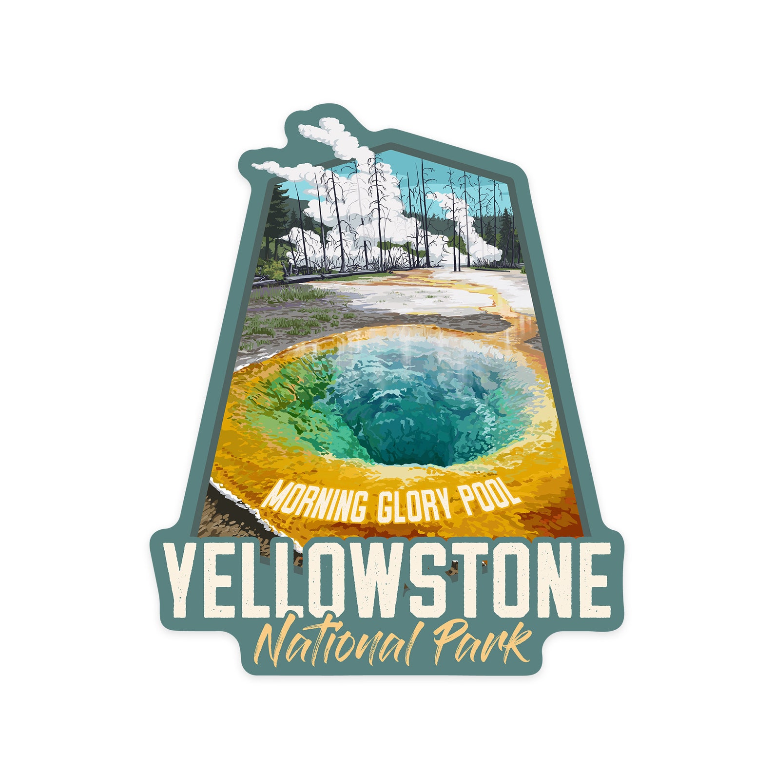 Sticker Yellowstone National Park Wyoming Morning Glory - Etsy
