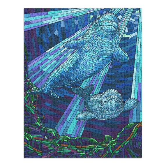 Puzzle Beluga Mosaic 1000 Pieces Unique Jigsaw Family - Etsy