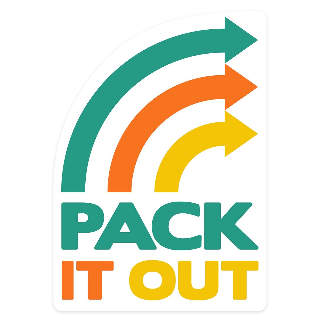 Sticker, Game for Adventure Series, Pack It Out , Vinyl Die Cut ...
