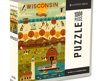 Wisconsin Jigsaw Puzzle - Etsy