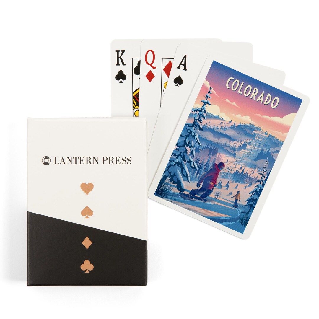Playing Cards, Colorado, Shred the Gnar, Snowboarding, 52 Card Deck ...