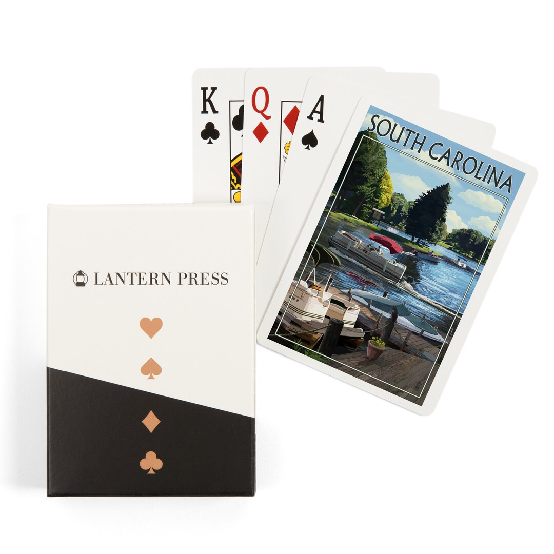 Playing Cards, South Carolina, Pontoon Boats, 52 Card Deck With Jokers ...
