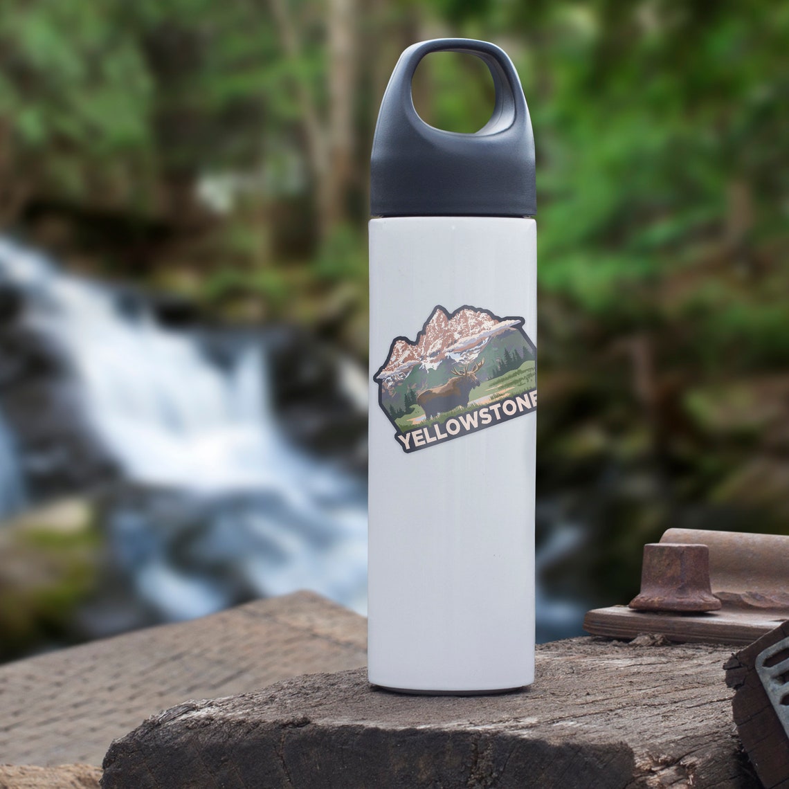 Sticker Yellowstone National Park Wyoming Moose and - Etsy