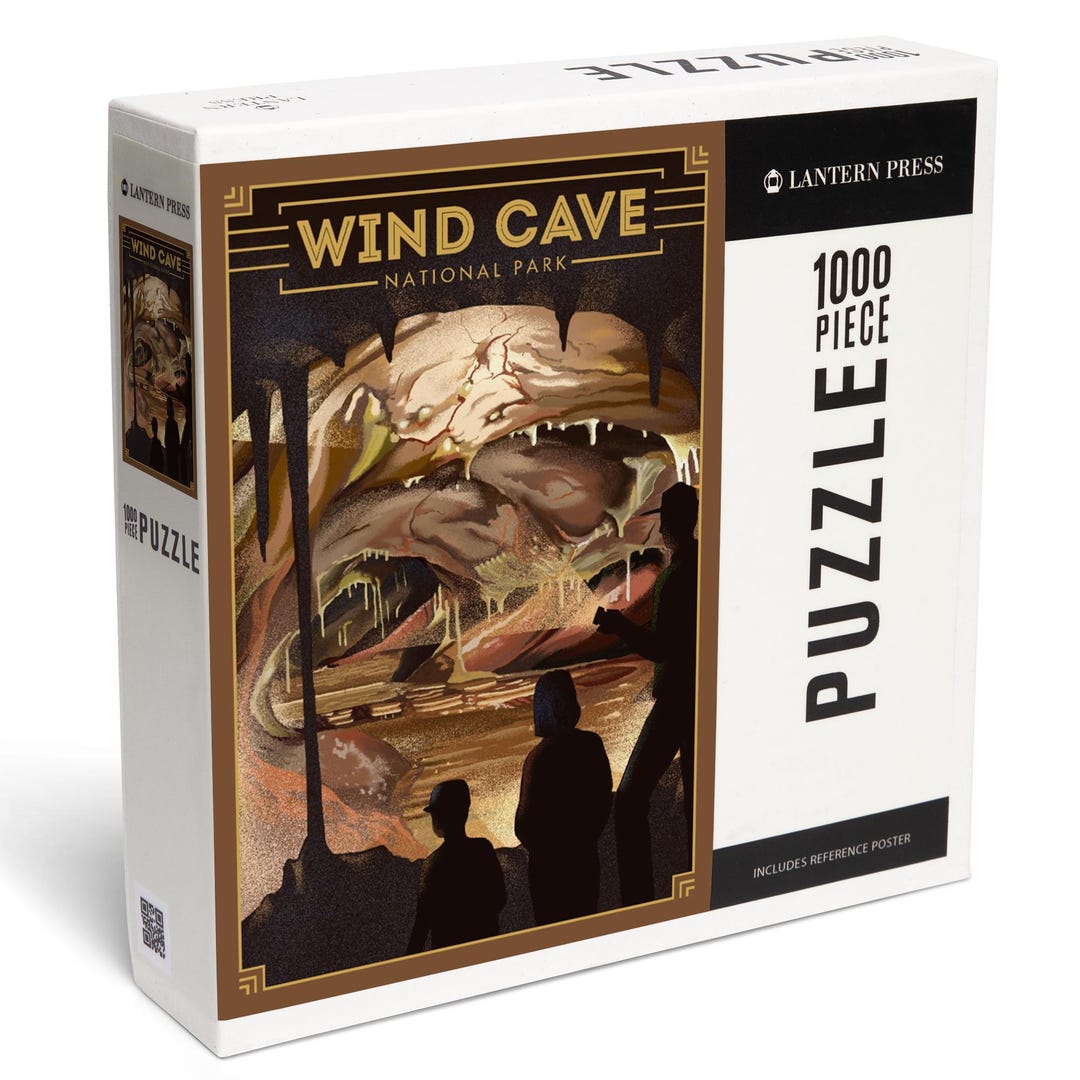 Puzzle, Wind Cave National Park, South Dakota, Lithograph National Park ...