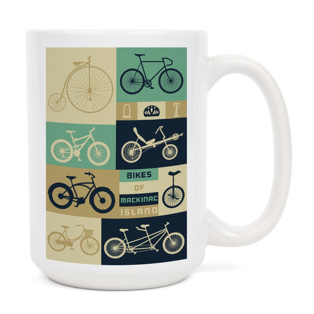Ceramic Mug, Mackinac Island, Michigan, Bikes of Mackinac Island ...