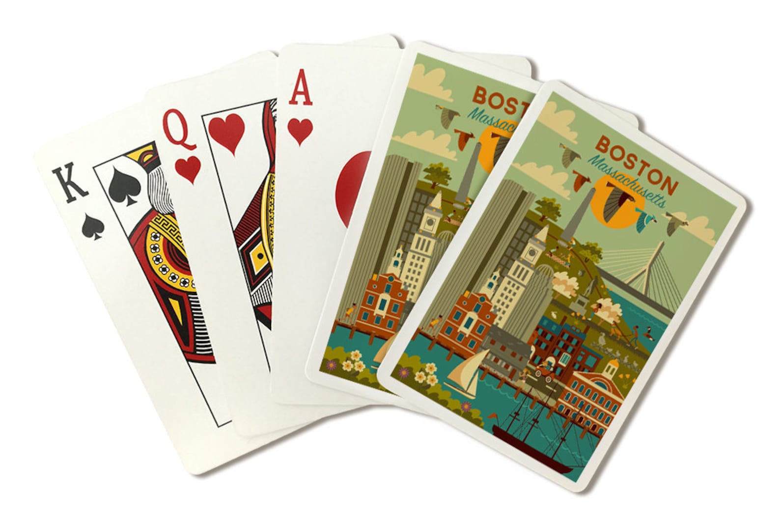 Playing Cards Boston Massachusetts Geometric City Series | Etsy