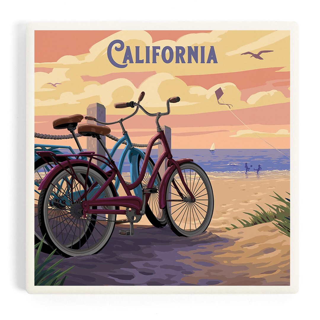 Coasters, California, Painterly, the Beach is Calling, Beach Bikes ...
