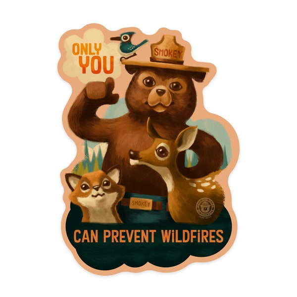 Smokey the Bear Svg - Etsy