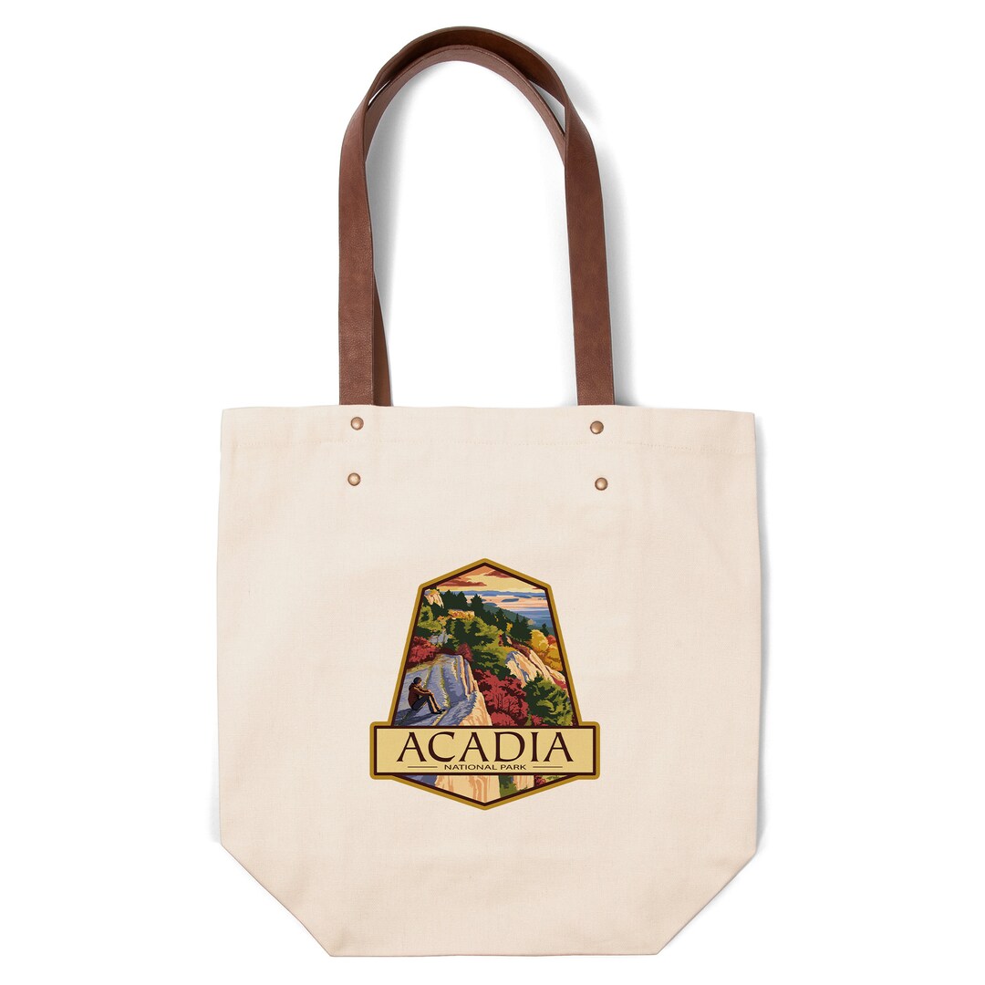 Deluxe Tote, Acadia National Park, Maine, Cadillac Mountain, Painterly ...
