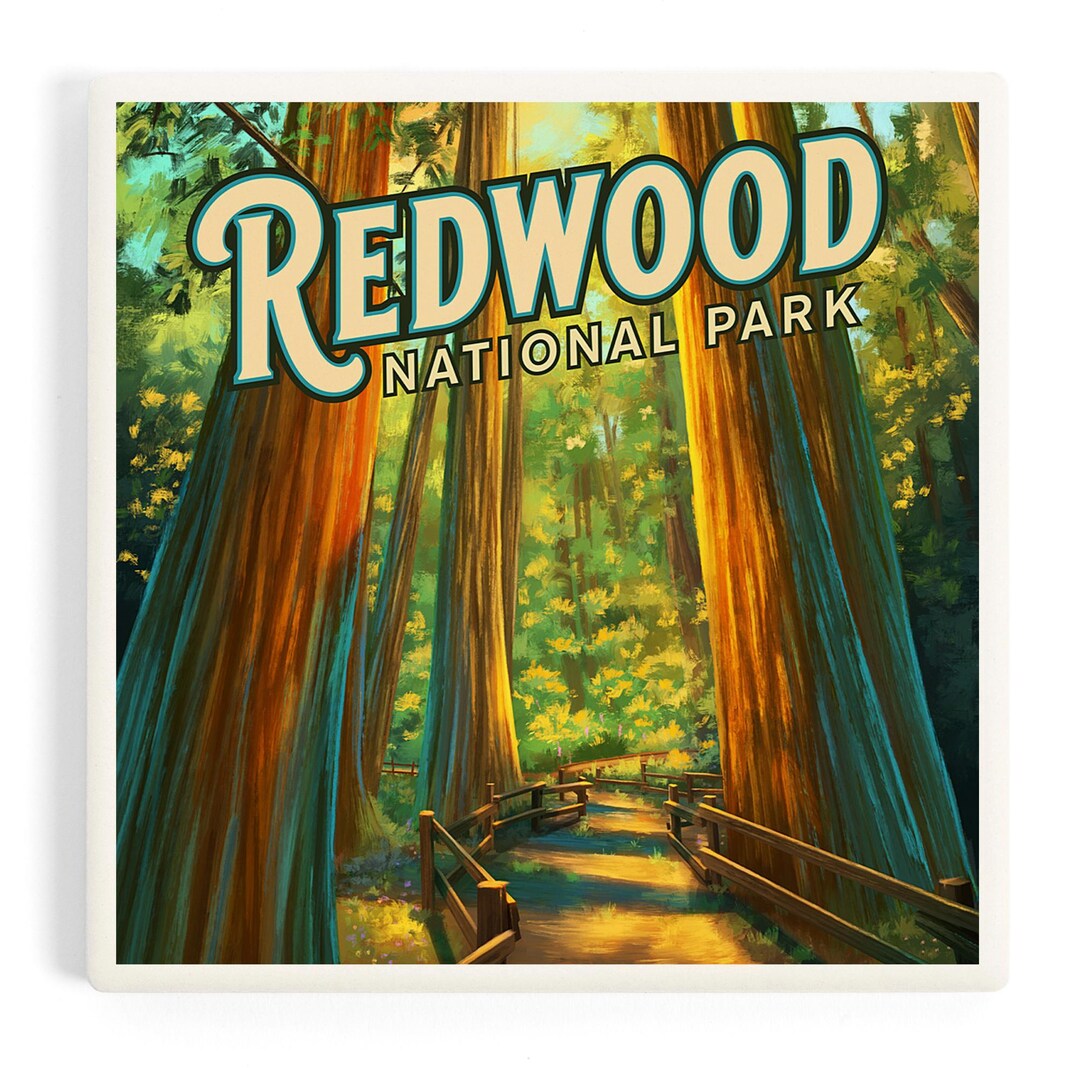 Coasters, Redwood National Park, California, Oil Painting, Cork Back ...