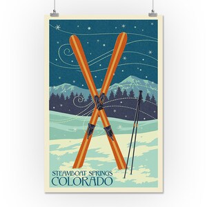 Prints Signs Steamboat Springs Colorado Crossed Skis - Etsy