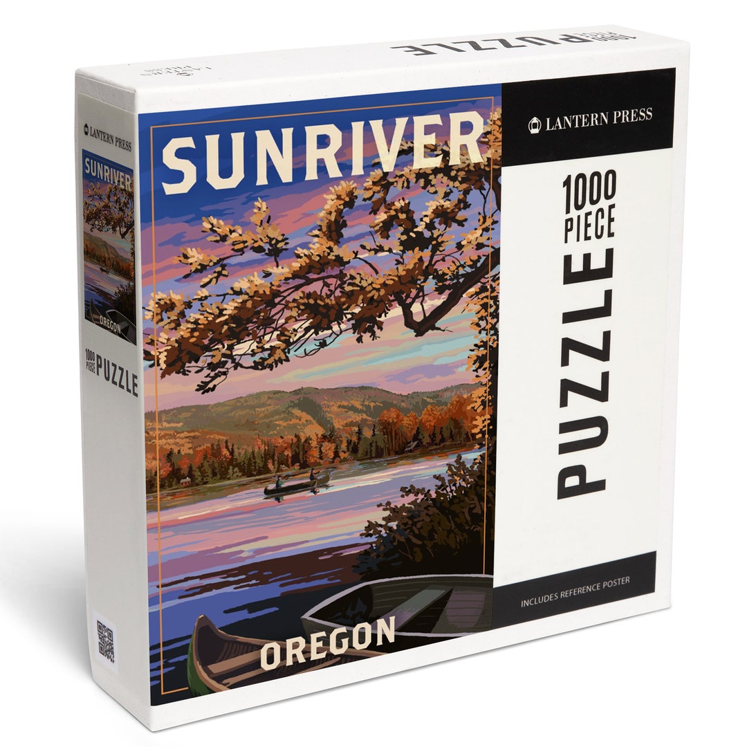 Puzzle, Sunriver, Oregon, Painterly, Lake Sunset Scene, 1000 Pieces ...