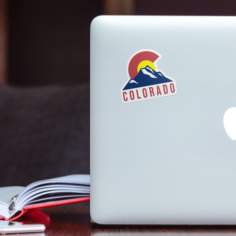 Sticker Colorado Colorado Flag & Mountain Contour Lantern | Etsy