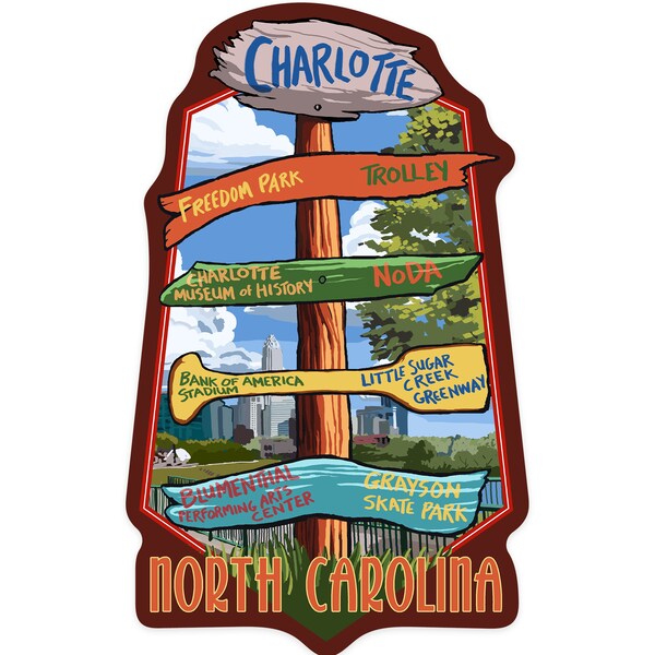 Charlotte Nc Sticker - Etsy