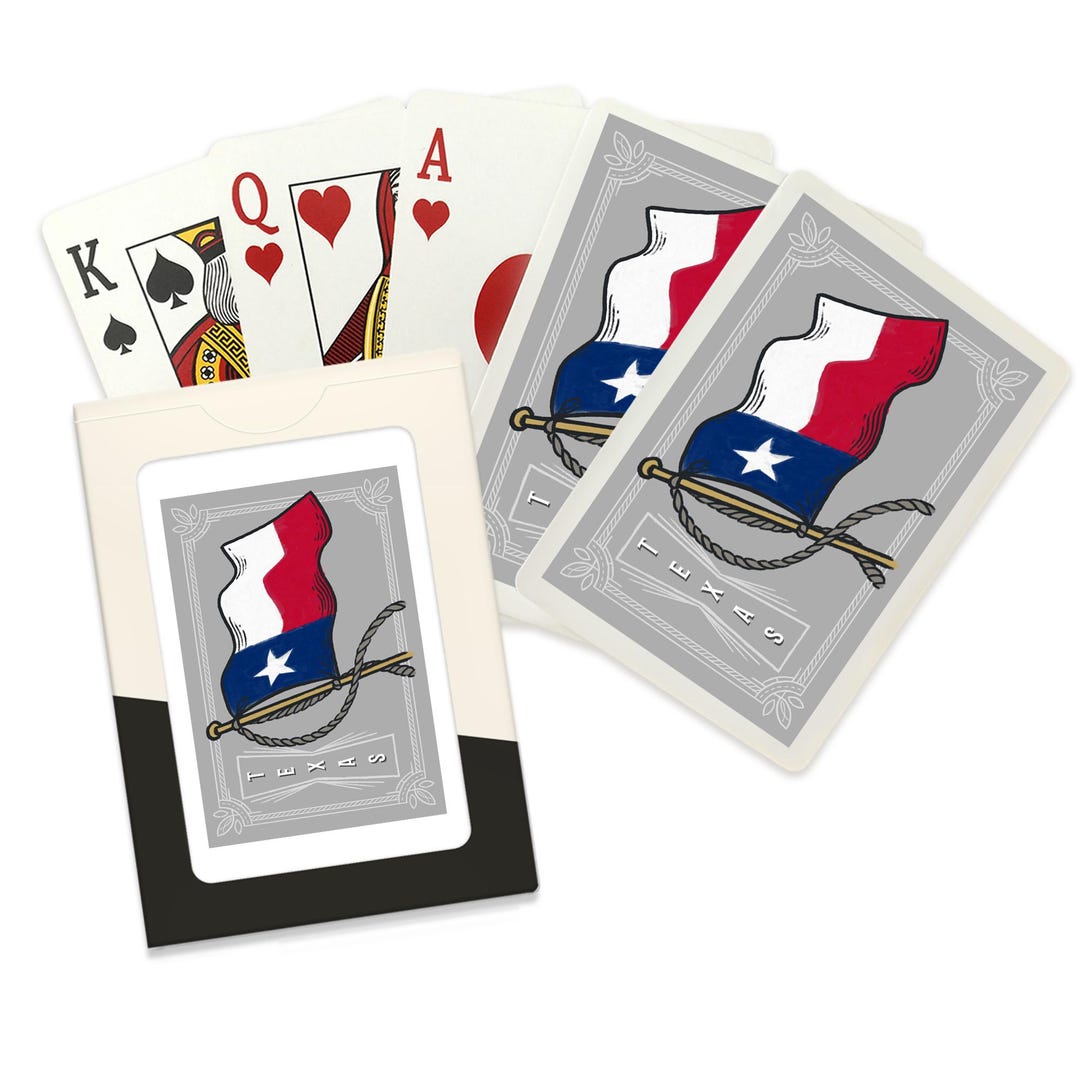 Playing Cards, Texas, Waving State Flag, State Series, 52 Card Deck ...
