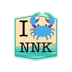 Sticker Northern Neck Virginia I Crab NNK Vector Contour - Etsy