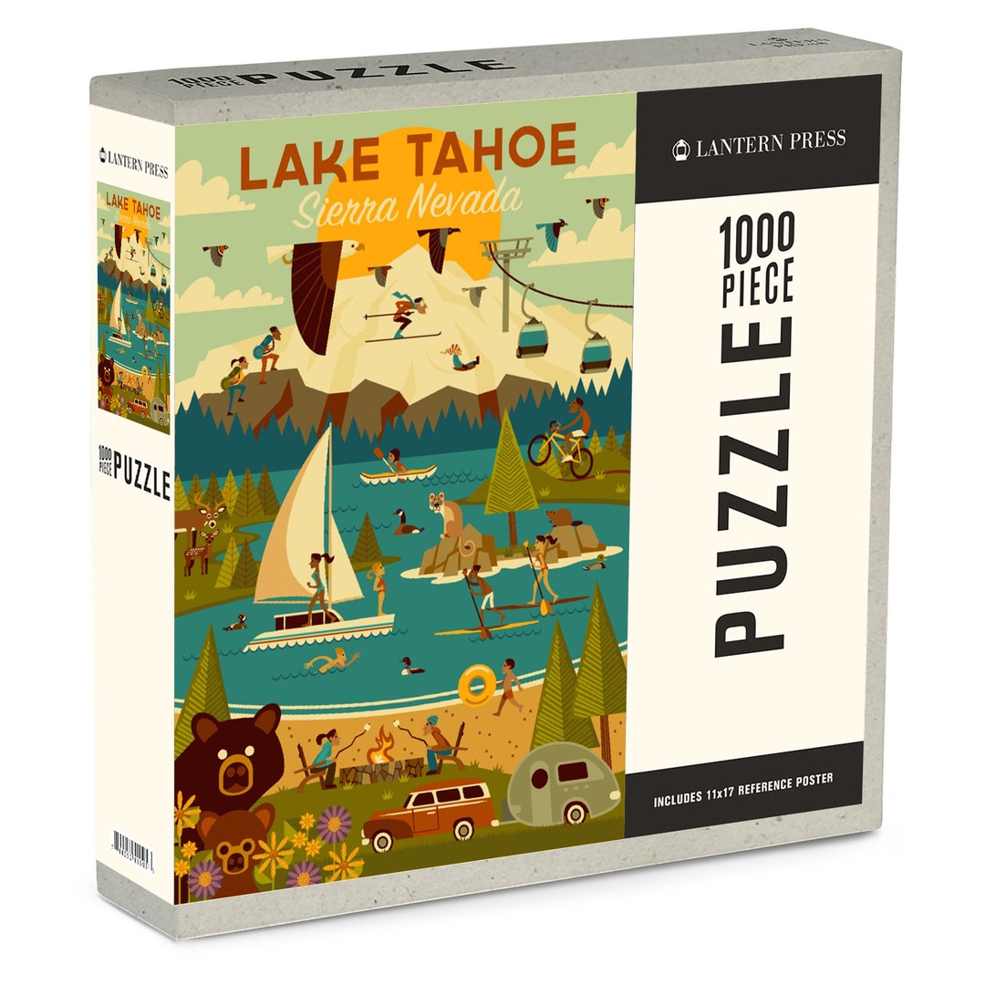Puzzle Lake Tahoe California Sierra Nevada Geometric 1000 - Etsy