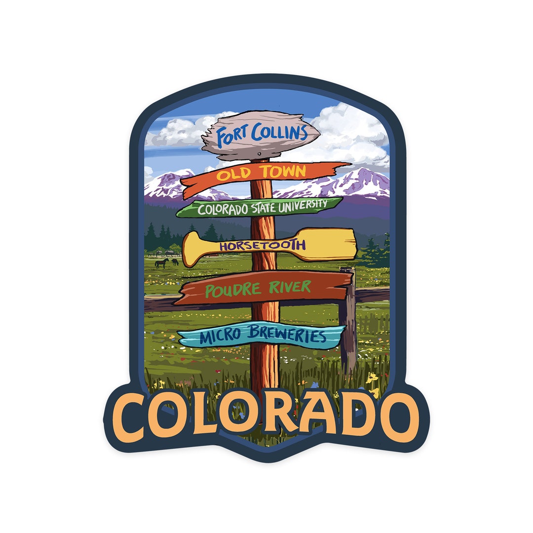 Sticker Fort Collins Colorado Signpost Destinations - Etsy