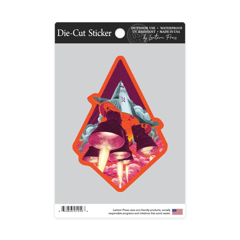 Sticker Because Science Collection Rocket Launch Contour | Etsy