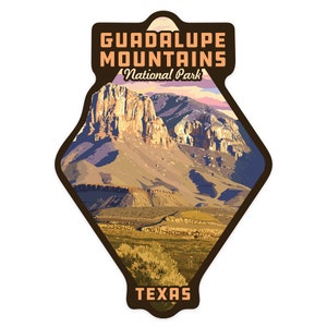 Sticker, Guadalupe Mountains National Park, Texas, Contour, Lantern ...