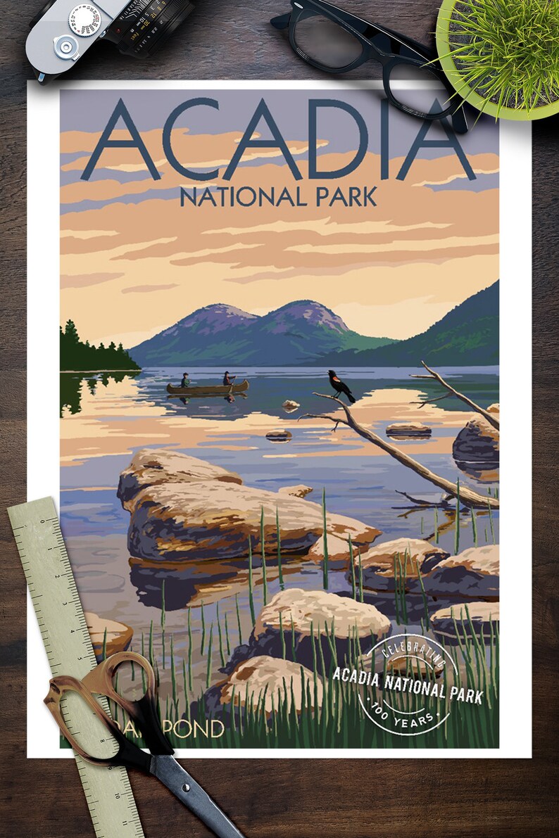 Prints Signs Acadia National Park Maine Celebrating 100 - Etsy