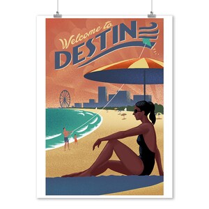 Prints Signs Destin Florida Beach Scene Litho Unique - Etsy