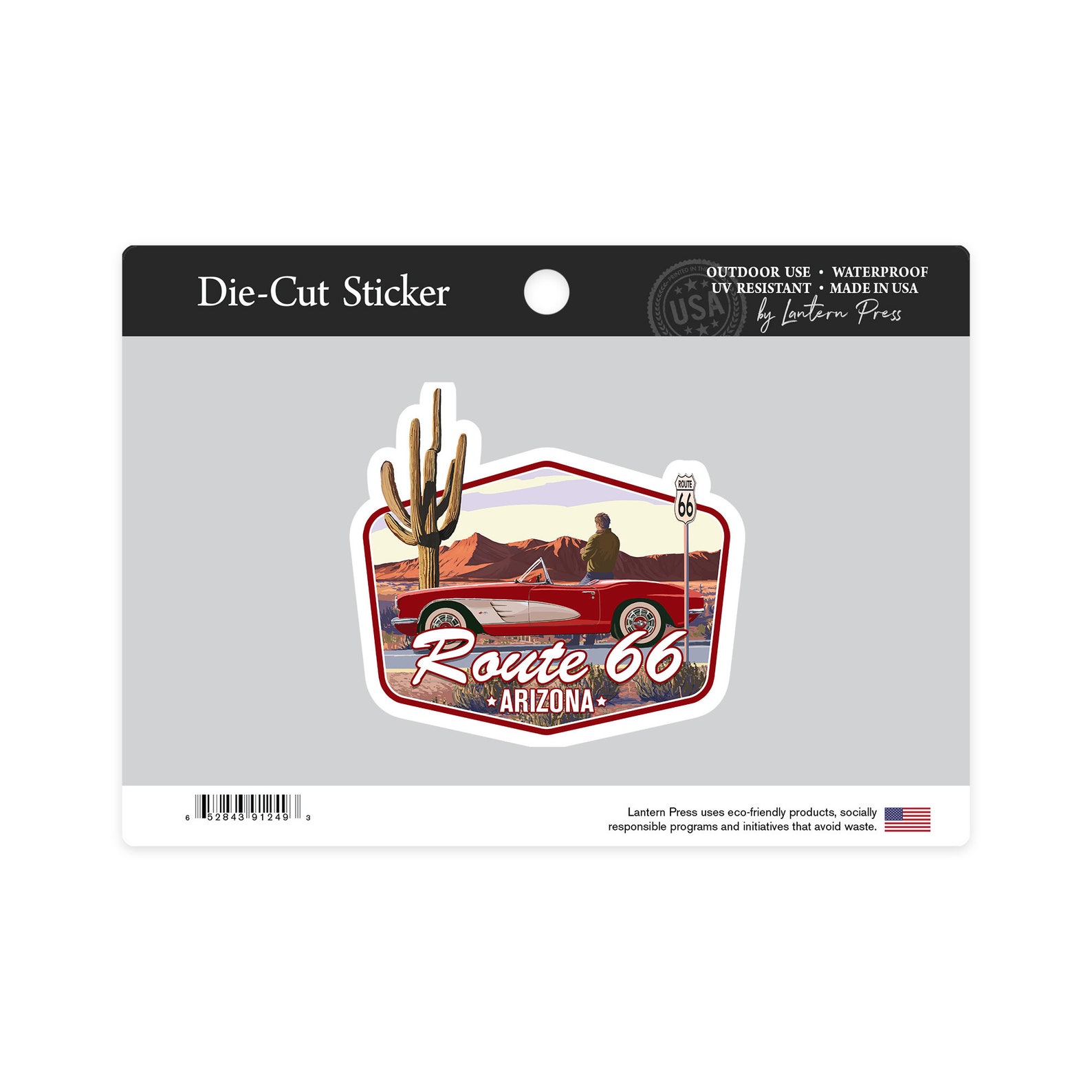 Sticker Arizona Route 66 Classic Car With Red Rocks - Etsy