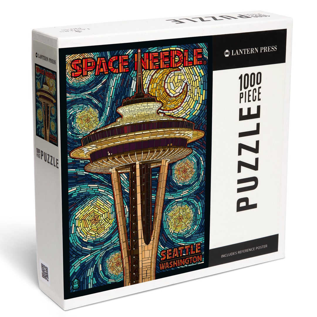 Puzzle, Seattle, Washington, Space Needle Mosaic, 1000 Pieces, Unique ...