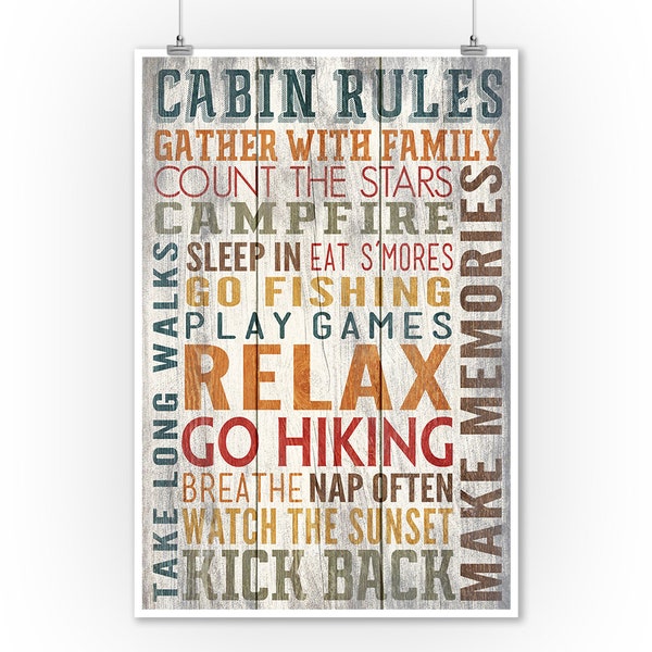 Cabin Rules - Etsy