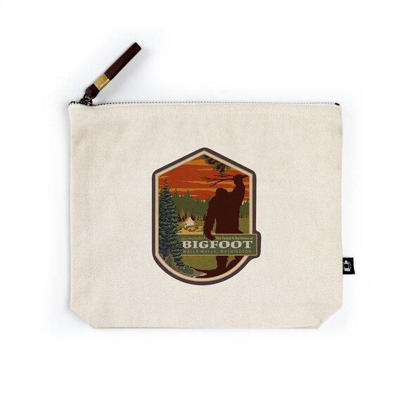 Bags & Purses Unique Unisex Travel Organic Cotton Zipper Go Bag Bigfoot ...