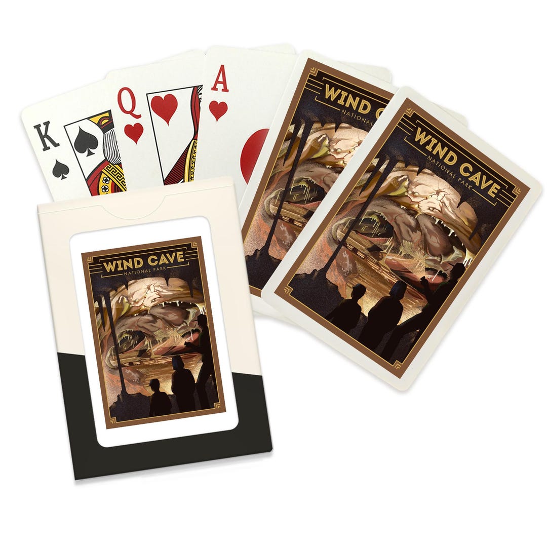 Playing Cards, Wind Cave National Park, South Dakota, Lithograph ...