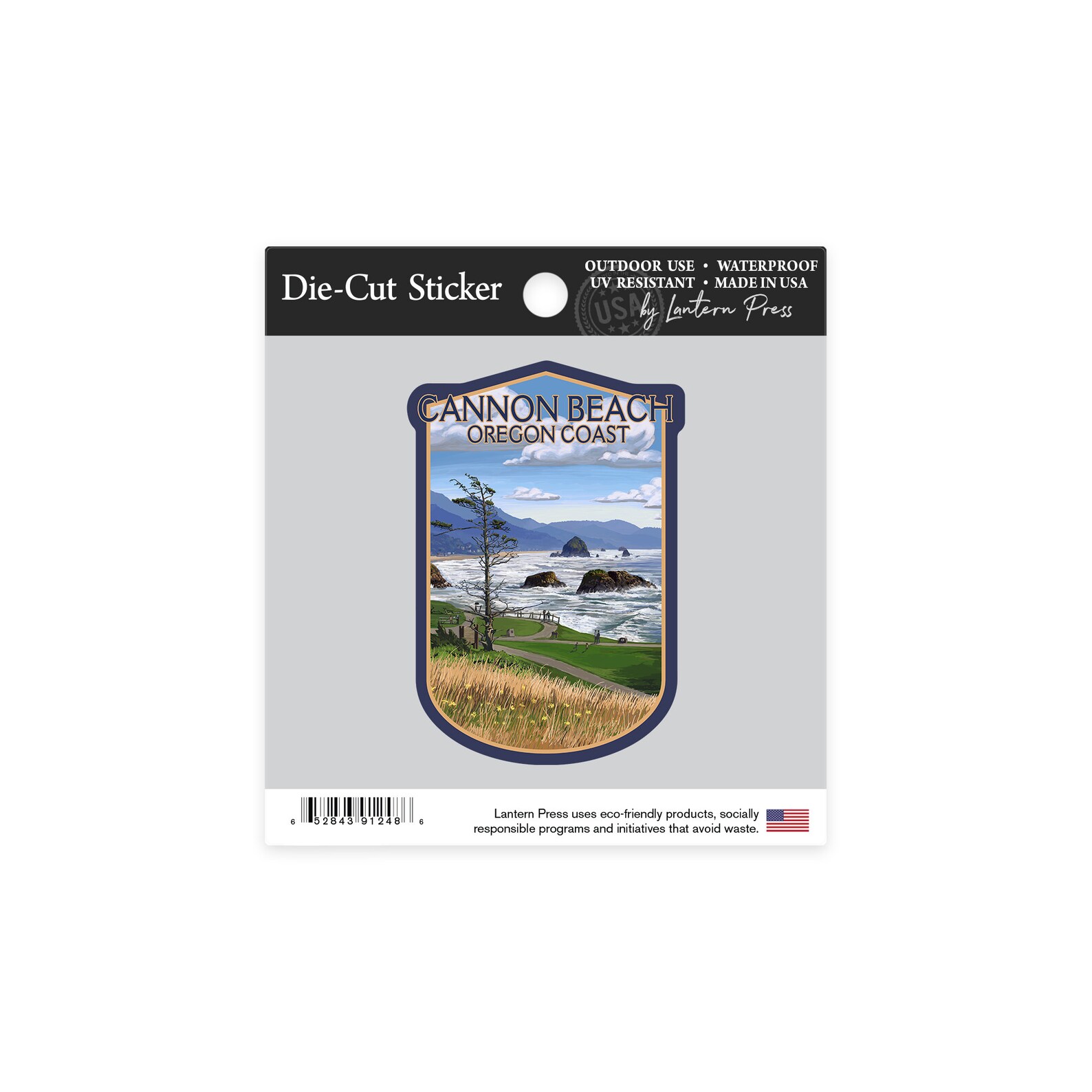 Sticker Cannon Beach Oregon Oregon Coast View Contour - Etsy