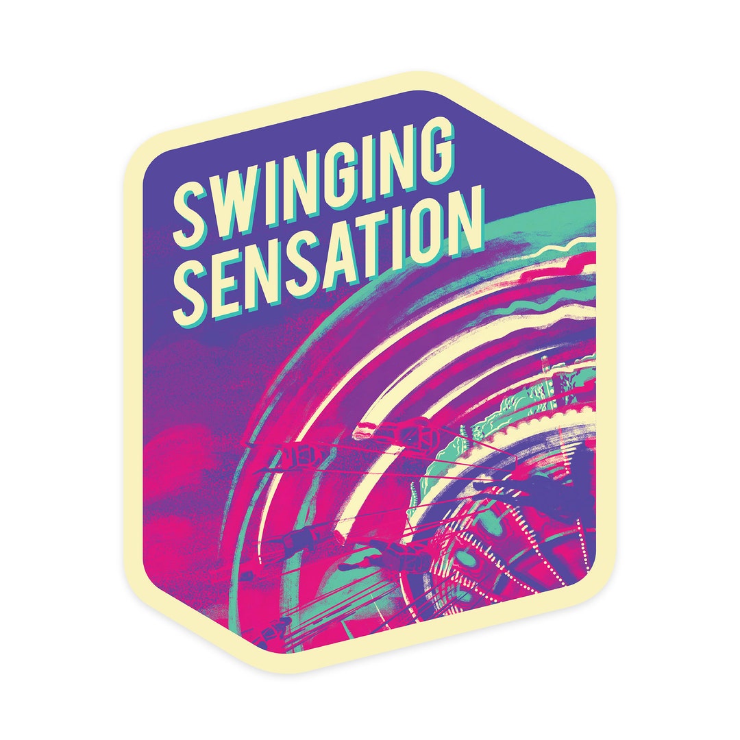 Sticker, Thrill Champ Collection, Chair Swing Ride, Swinging Sensation ...