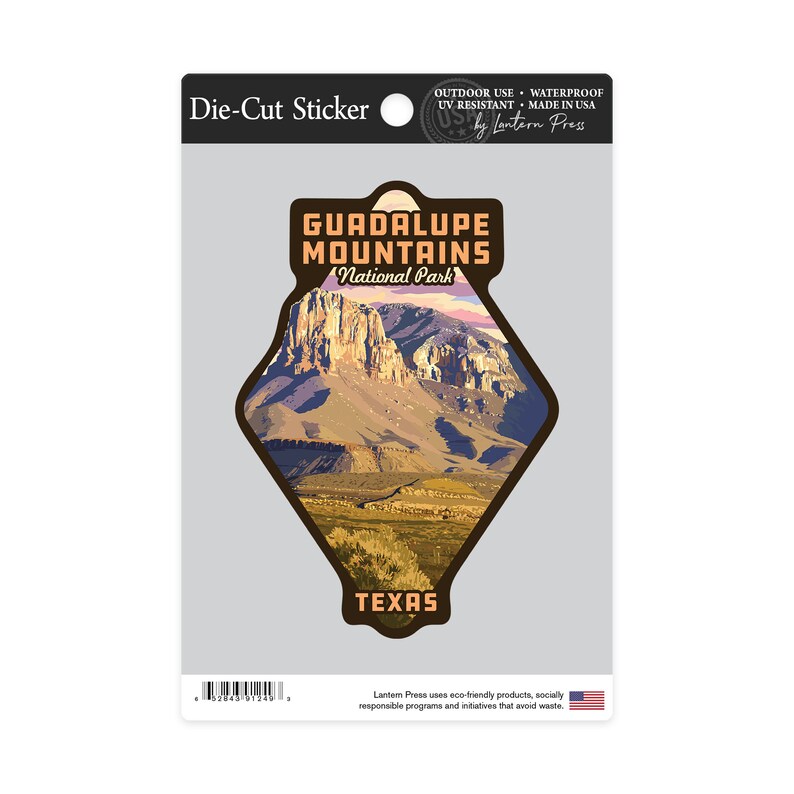 Sticker Guadalupe Mountains National Park Texas Contour - Etsy