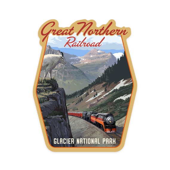 Sticker Glacier National Park Montana Great Northern | Etsy