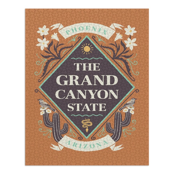 Puzzle Phoenix Arizona State Motto Crest State Series - Etsy