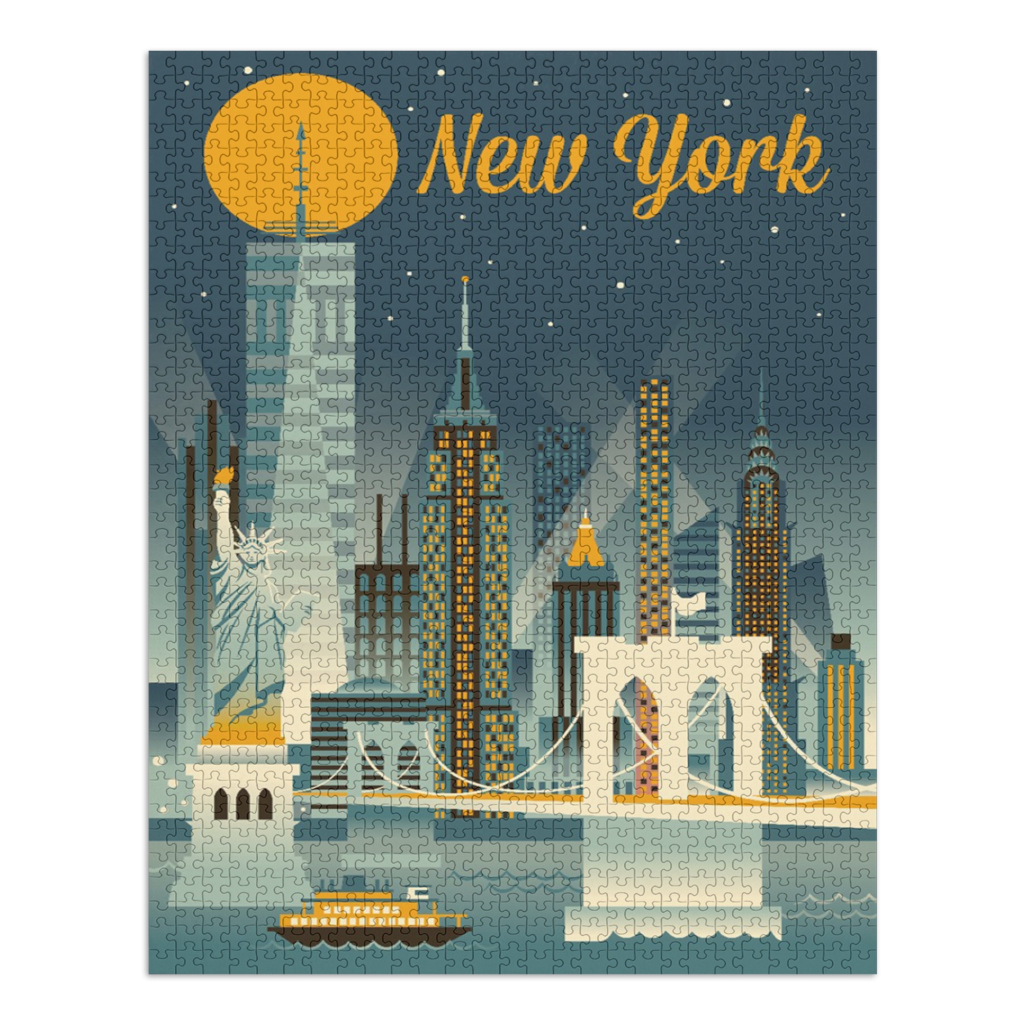 Puzzle New York City Retro Skyline Series 1000 Pieces - Etsy UK