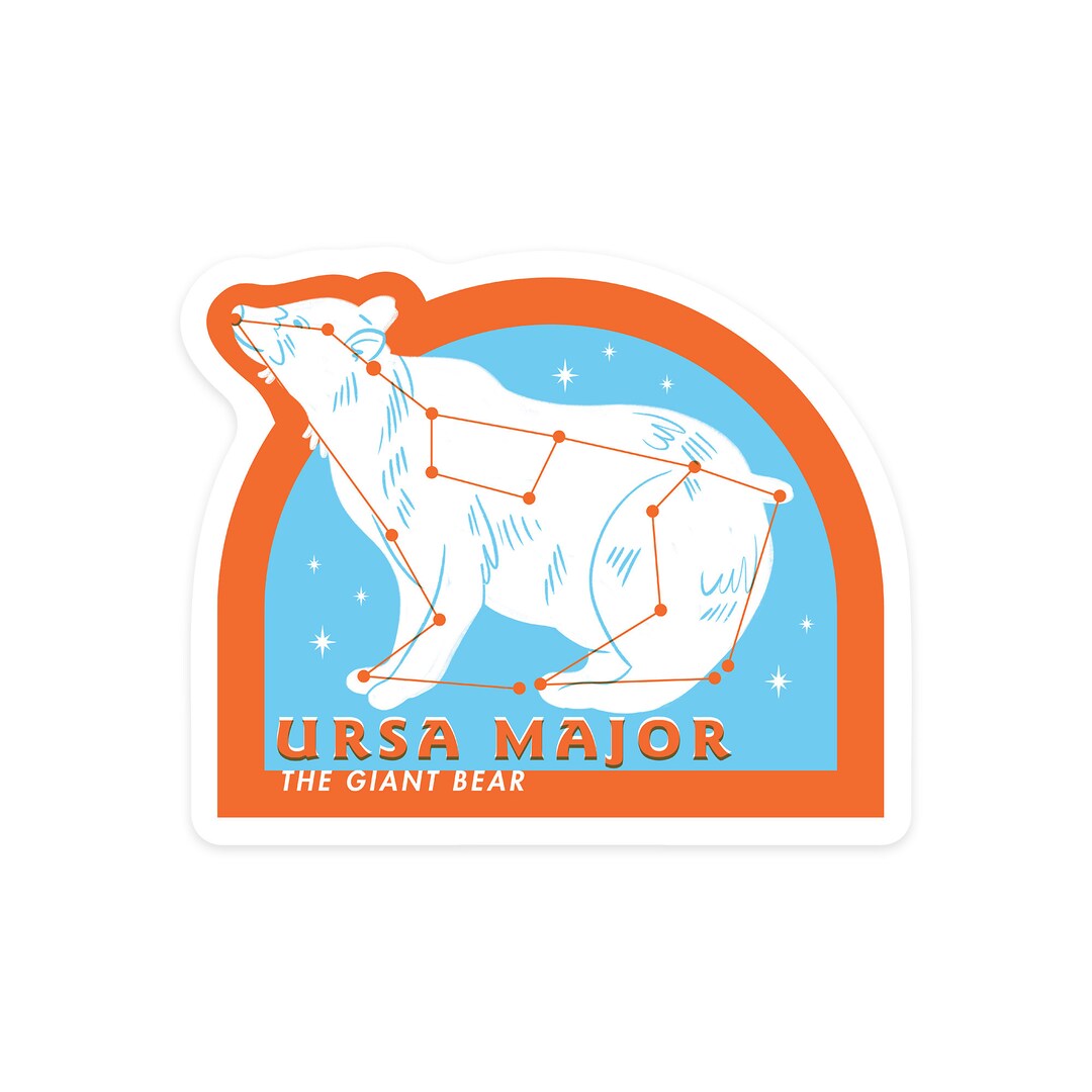 Sticker Drawings in the Stars Collection Ursa Major the - Etsy