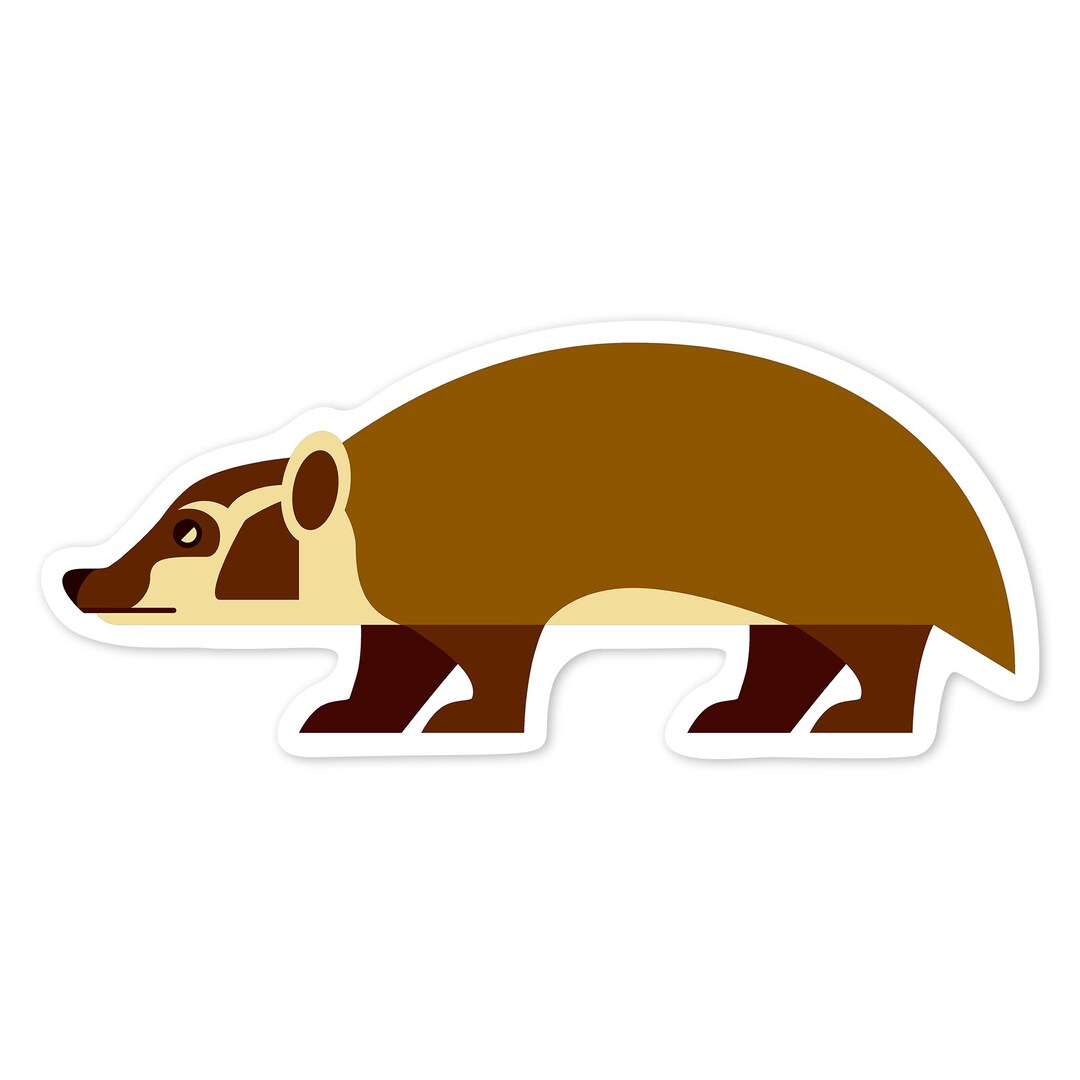 Sticker, Badger Geometric , Vinyl Die Cut, Waterproof Outdoor Use - Etsy