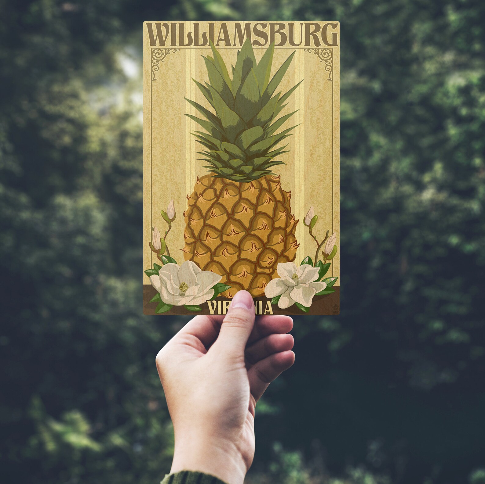 Birch Wood Williamsburg Virginia Colonial Pineapple - Etsy