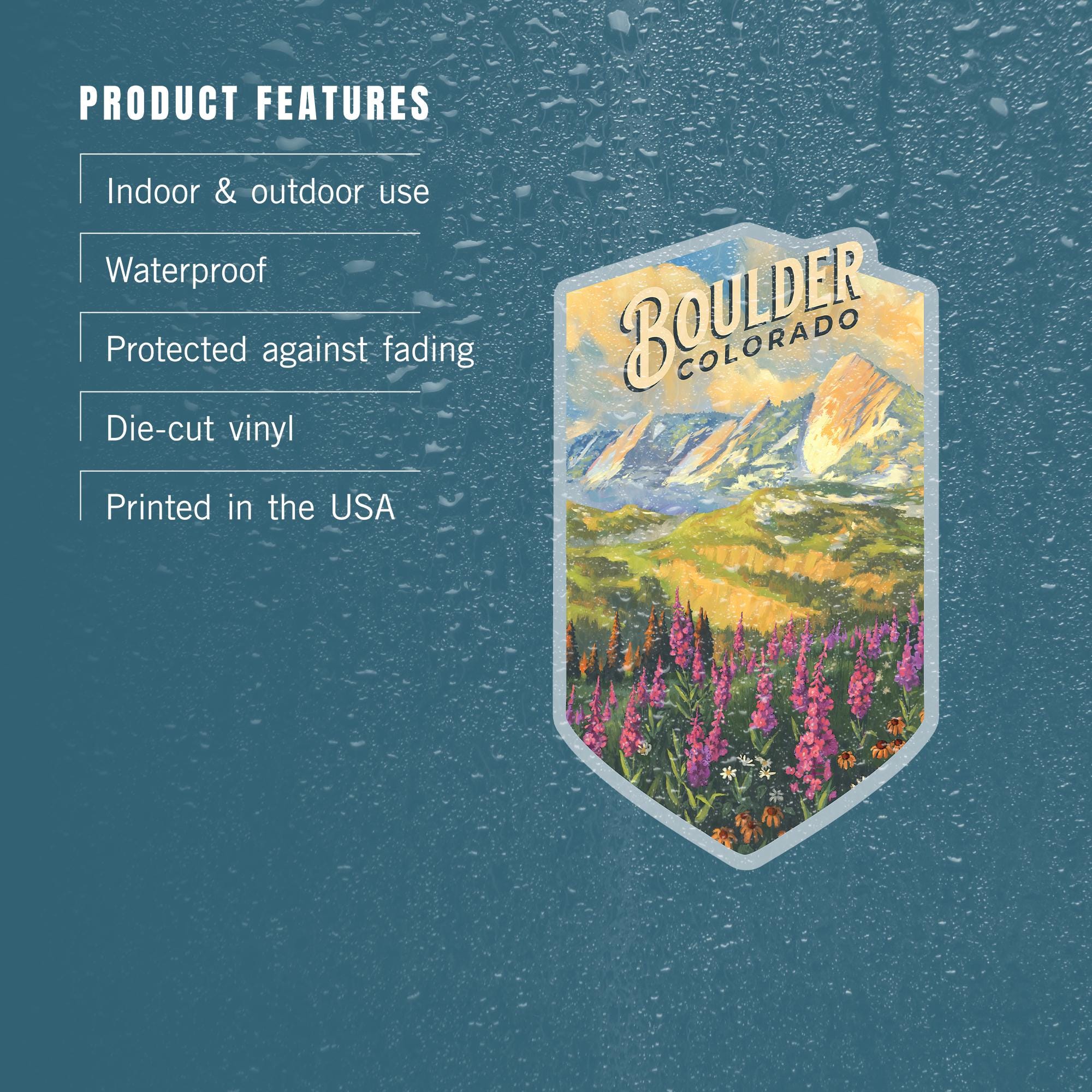 Sticker, Boulder, Colorado, Flatirons, Oil Painting, , Vinyl Die Cut ...