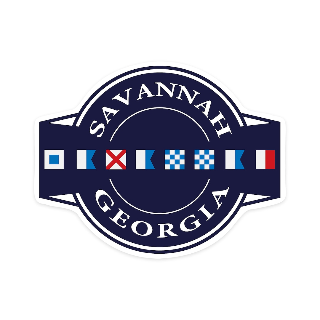 Sticker Savannah Georgia Nautical Flags Contour Vinyl - Etsy