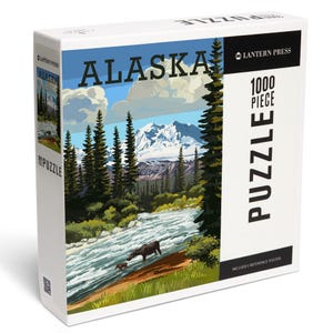 Puzzle, Alaska, Moose and River Rapids, 1000 Pieces, Unique Jigsaw ...