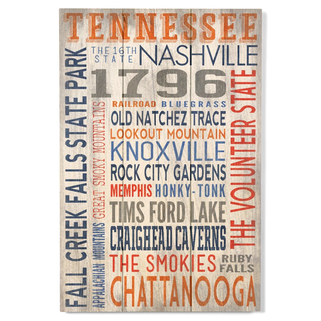 Birch Wood, Tennessee, Rustic Typography, Sustainable Sign or Postcards ...