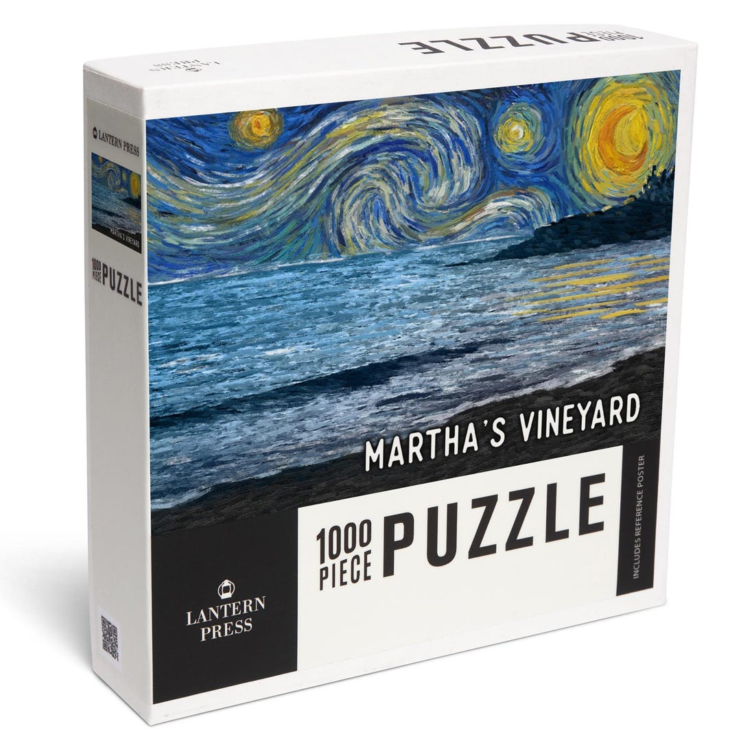 Puzzle, Martha's Vineyard, Massachusetts, Starry Night, Coastline, 1000 ...