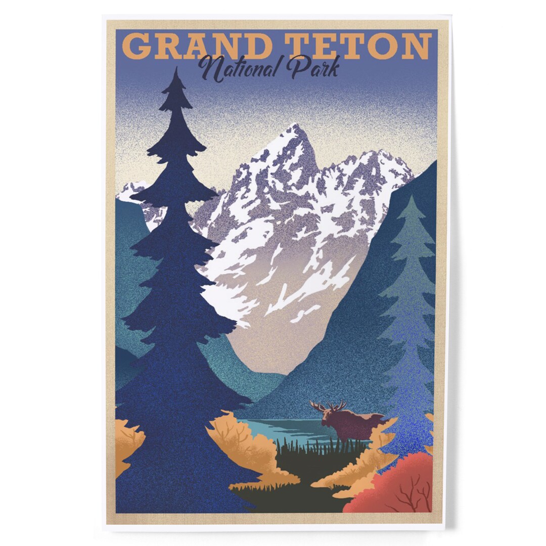 Prints, Grand Teton National Park, Wyoming, Lithograph, Posters, Hang ...