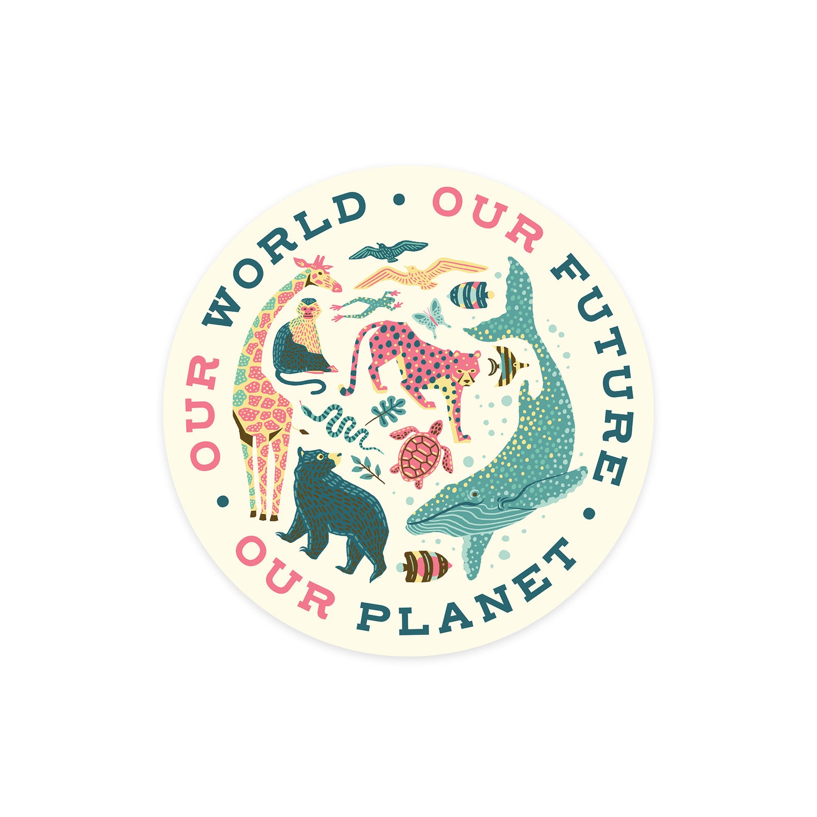 Sticker Young Conservationist Collection Animal Montage - Etsy