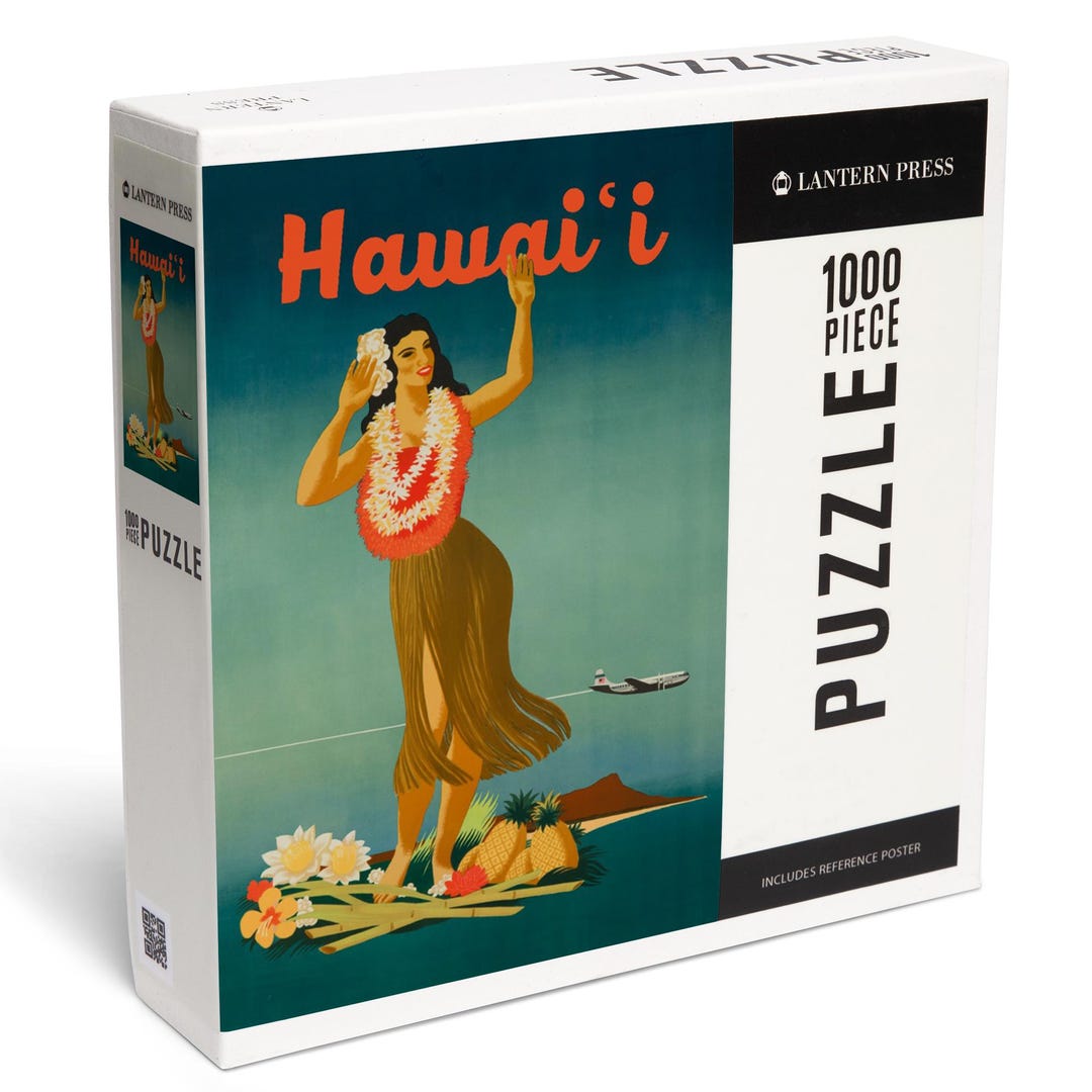 Puzzle, Hawaii, Vintage Hula, 1000 Pieces, Unique Jigsaw, Family ...