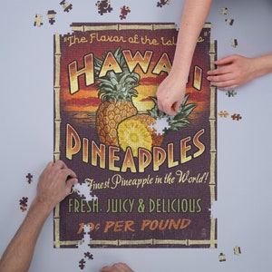 Puzzle Hawaiian Pineapple Vintage Sign 1000 Pieces Unique - Etsy