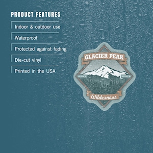 Sticker, Okanogan Wenatchee Forest, Washington, Glacier Peak Wilderness ...